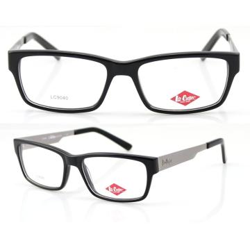 Quality Men Retro Handmade Acetate Eyeglasses Frames, Black Acetate Optical Eyewear for sale