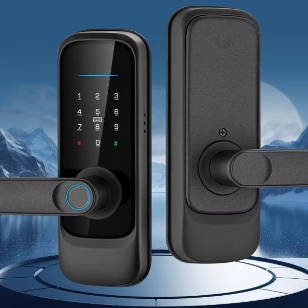 Quality Automatic Biometric Fingerprint Smart Door Lock Tuya App Front Home for sale