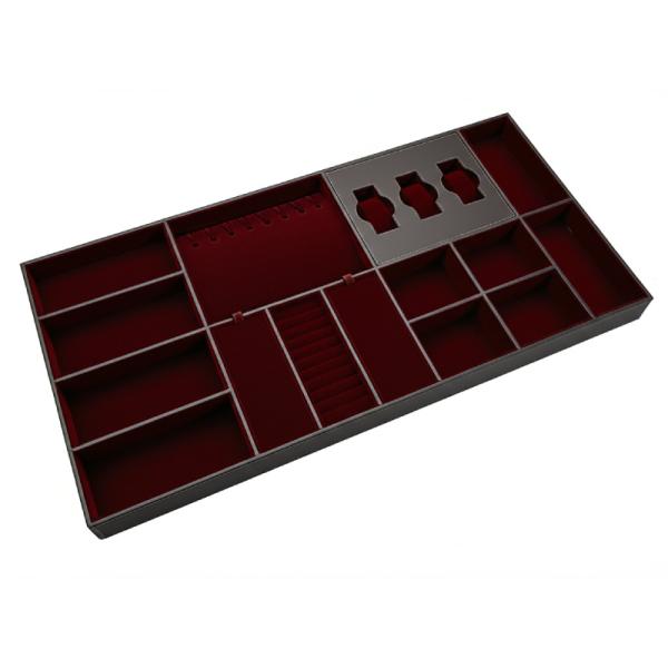 Quality Luxury MDF Leather Jewelry Drawer Organizer Tray YG-H024 for Wardrobe & Closet - Modular Design, Custom Fit for sale