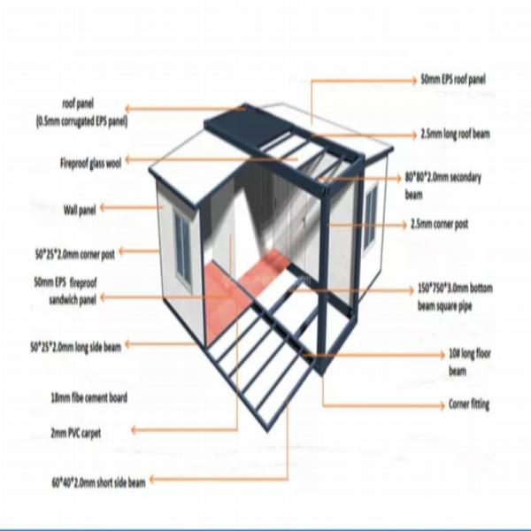Quality Villa Double Wings Folding Assemble Storage Container House Modern for sale