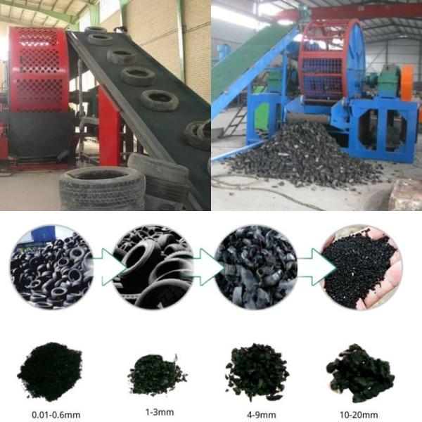 Quality 42CrMo Material Automatic Tire Recycling Rubber Granule Tire Shredder Machine for sale