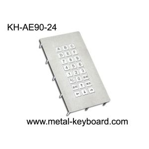 Quality 24 Keys Rugged Industrial Metal Keyboard With Top Panel Mounting for sale