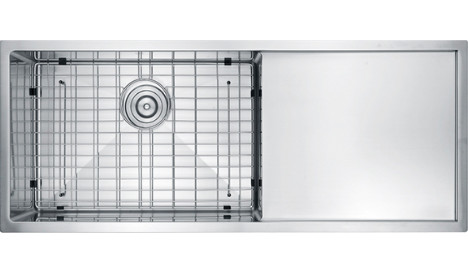 Quality UPC SS Rectangular Undermount Kitchen Sink With Drainboard Household for sale
