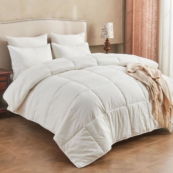 Quality 70% white duck downcomforter Designed with High Fill Power and Hygienic Purification for Allergy Sensitive Users, 100% cotton shell for sale