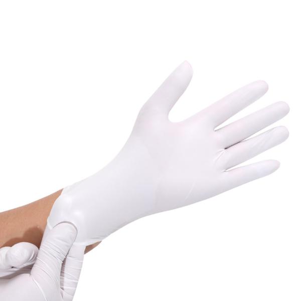 Quality SIGNO Milky White Powdered Latex Gloves Disposable NO LEAKAGE for sale