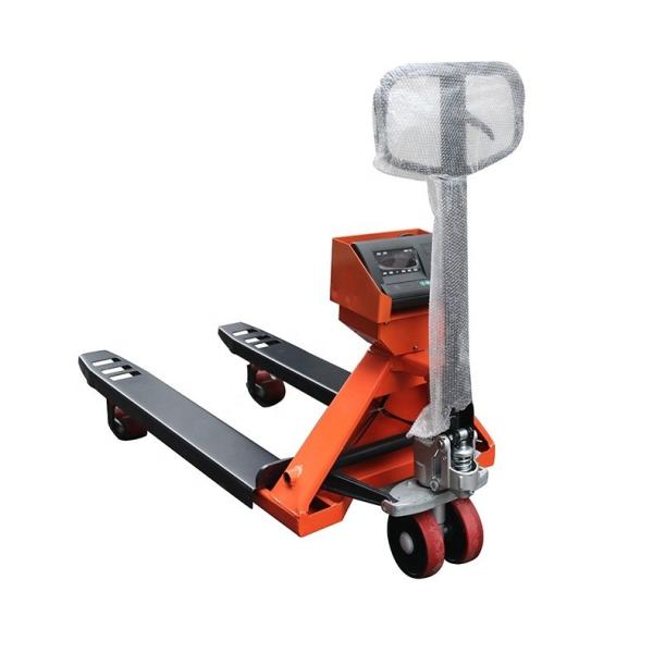 Quality 110V/220V Digital Carbon Steel Blue 4000lbs Hand Pallet Truck with Weight Function for sale