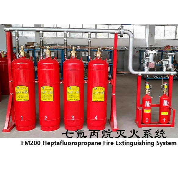 Quality Gas Suppression System FM200 Cylinder Non Polluting Pipeline Network Type for sale