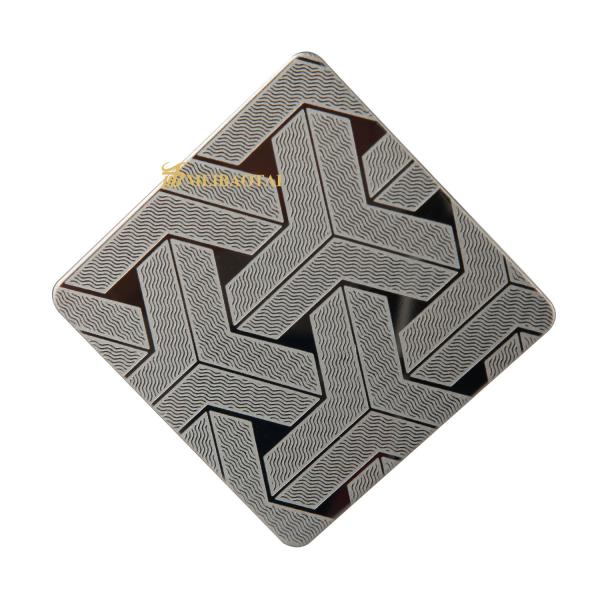 Quality Pvd Purple Polish Etched Stainless Steel Sheet With Novancel Film for sale