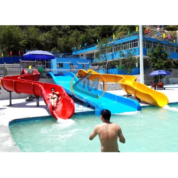 Quality Commercial Use Water Park Slide 1.9m Height Anti Ultraviolet For Family for sale