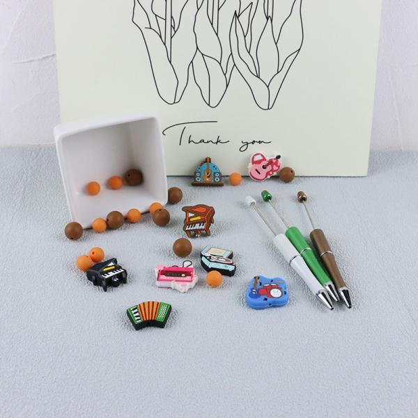 Quality Eco Friendly Silicone Personalised Teething Beads For Keychains Bracelet for sale