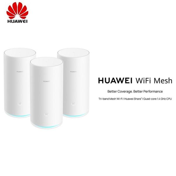 Quality Huawei WiFi Mesh Routers 3 Pack WS5800 Tap NFC-Enabled Android Devices 5GHz Signal for sale