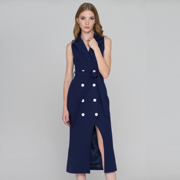 Quality Alibaba wholesale blue sleeveless blazer dress for sale
