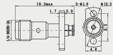 Quality 50Ω Flange Mount SMA Female to SMP Female Adapter for sale