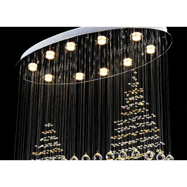 Quality GU10 Atmospheric Oval 1000*500*900mm Crystal Pendant Chandelier Lighting for sale