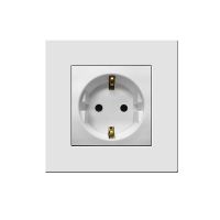 Quality 16 amp Schuko Wall Socket Champagne Color Vertical conjoined frame for sale