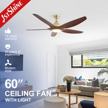 Quality Decorative 60 Inches Plastic 5 Blades Ceiling Fan With 6 Speed Remote Control for sale