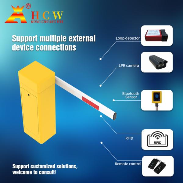 Quality HCW Smart Electric Fence Barrier Gate Remote Control 125W 6s-9s Take Off Time for sale