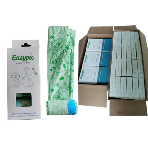 Quality Light Green EN13432 Plastic Free Packaging Bags Biodegradable For Dog for sale