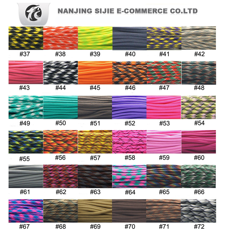 Outdoor 4mm 550 100FT Paracord Parachute Cord Rope with 7 Inner Strand