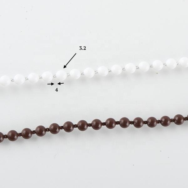 Quality White Plastic Curtain Chain for Roller Blinds Components Customized Length 4.5 for sale