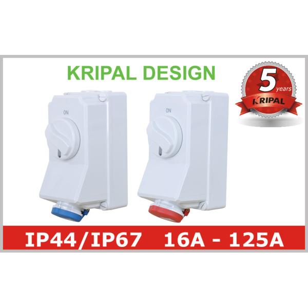Quality 16A 32A 63A 125A Interlocked Switched Socket Outlet Industrial Power for sale