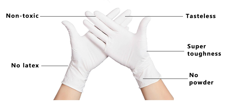 Slip Resistant Safety Disposable Vinyl Latex Examination Medical Gloves