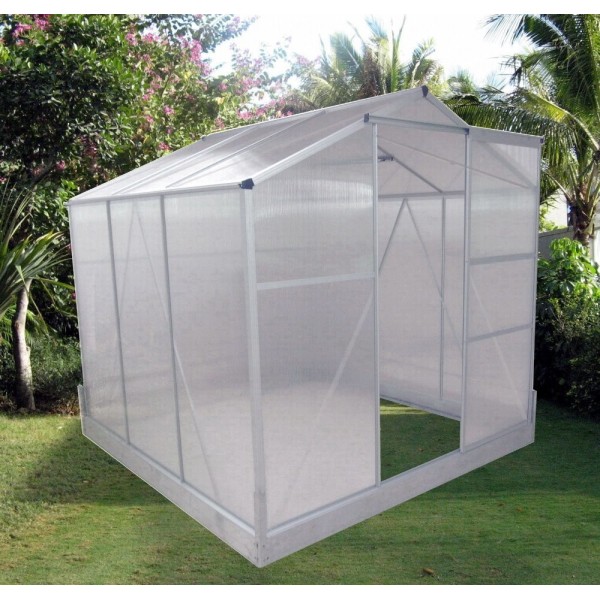 Quality Medium Size Aluminium Greenhouse Heat Treated Pressure Treated Wood Type for Plant Growth for sale