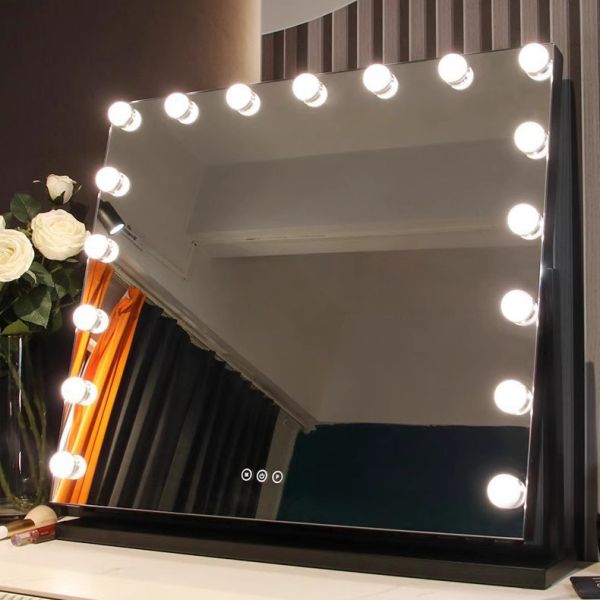 Quality Square Illuminated Vanity Mirrors Rechargeable Makeup Mirror for sale