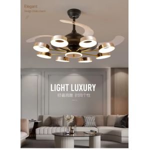 Quality light luxury High Quality Modern Living Room Bedroom Ceiling Fan Lighting Dual for sale