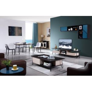 Quality Modern Meta L- Wooden Base Combo Set For Dining And Living Room for sale