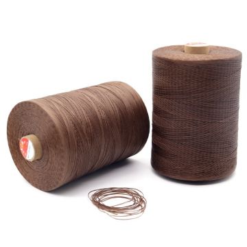 Quality Polyester/ Waxed 150D/16 Color Hand Sewn Flat Wax Thread for Leather Goods for sale
