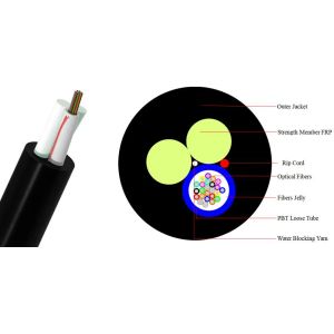 Quality ASU mini ADSS 120-Span G.652.D Fiber Optic Cable 8Core OD 6.8 length 4 KM Roll for sale