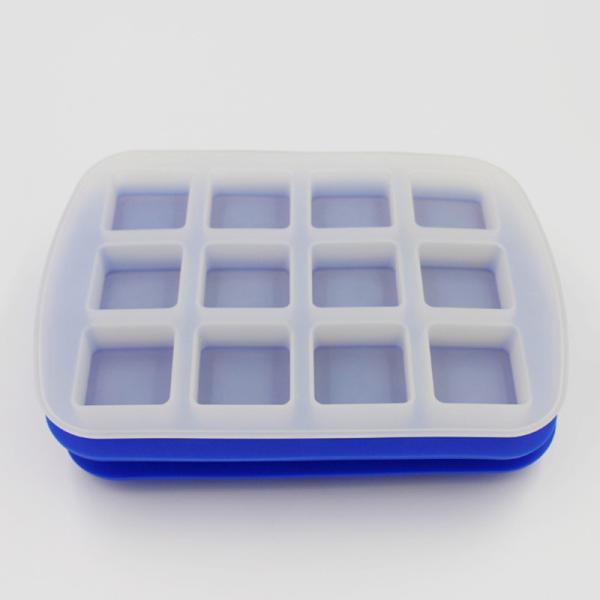 Quality Whiskey Cube Silicone Ice Mold Flexible 12 Cavity Reusable Durable for sale