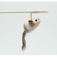 Quality Interactive Durable Pet Toys Mouse On A Stick Cat Toy Long Service Life for sale