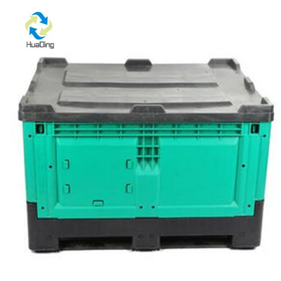 Quality HUADING Plastic Pallet Box Collapsible Container L1200*W1000*H760 mm for for sale