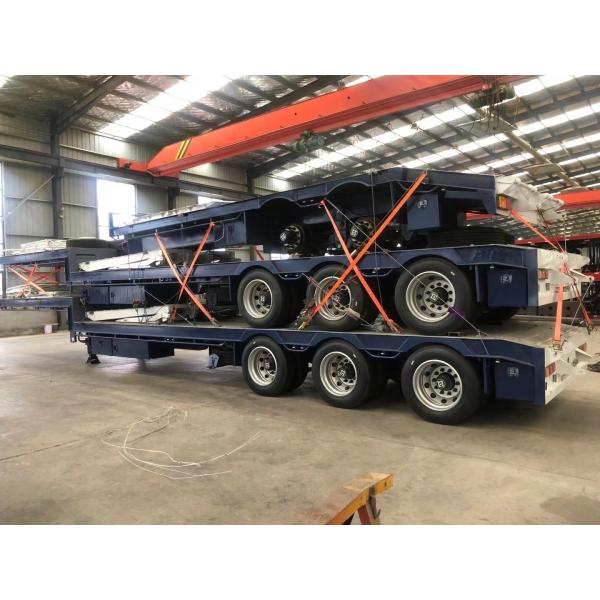 Quality Van Type Hydraulic Steering 3 Axle Low Bed Trailer For Oversized Cargo Transport for sale