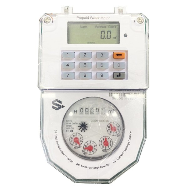 Quality Smart Tamper Proof Plastic Keypad Prepaid STS Token Prepayment Water Meter 4G GPRS for sale
