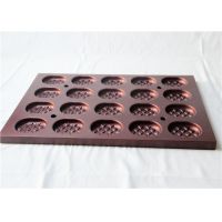 Quality Wine Red PTFE 594x394x25mm Cupcake Mould Tray for sale