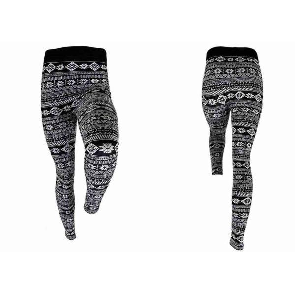 Quality Snowflake Women'S Fleece Leggings Ladies Fleece Lined Leggings for sale