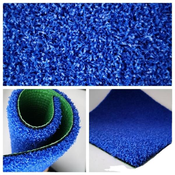 Quality Density PE Blue Color Outdoor Artificial Turf for Tennis Court Padle Grass at for sale