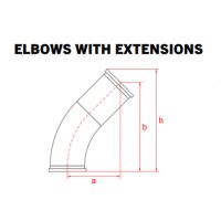 Quality Pipe System Custom Casting Cast Elbow With Extension for sale