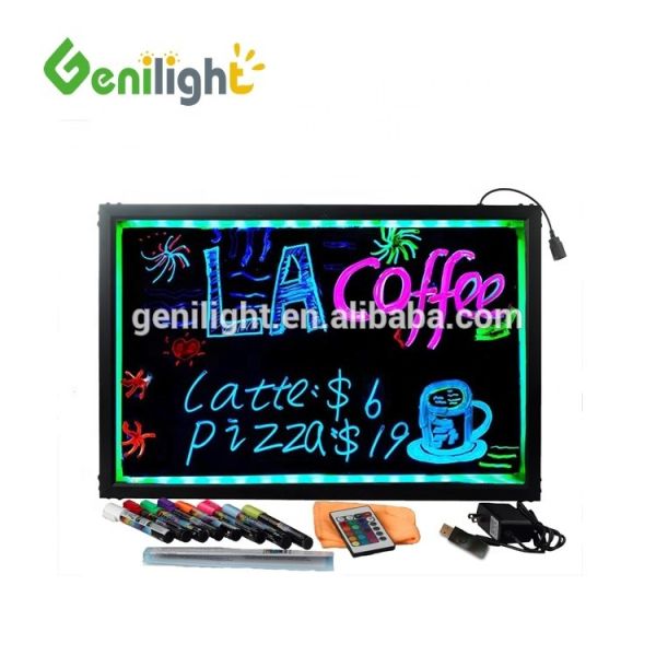 Quality Customizable LED Message Writing Board Illuminated Erasable Neon Sign DIY for sale
