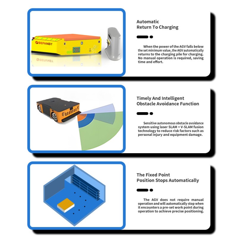 Warehouse Trackless Mul-Tidirectional handing Cart