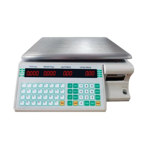 Quality Supermarket 3kg Digital Computing Scale with Barcode Label Printing and Paper Roll Holder for sale