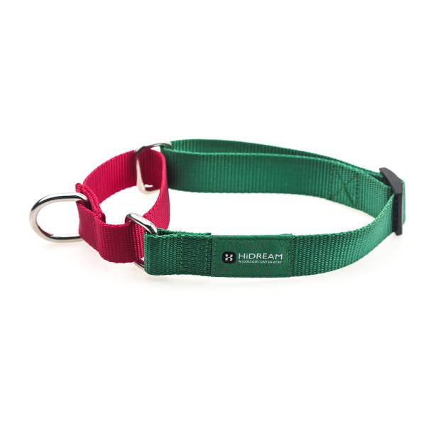 Quality Custom Green 1.5 Inch 2 Inch Wide Nylon Dog Collars With Metal Buckle for sale