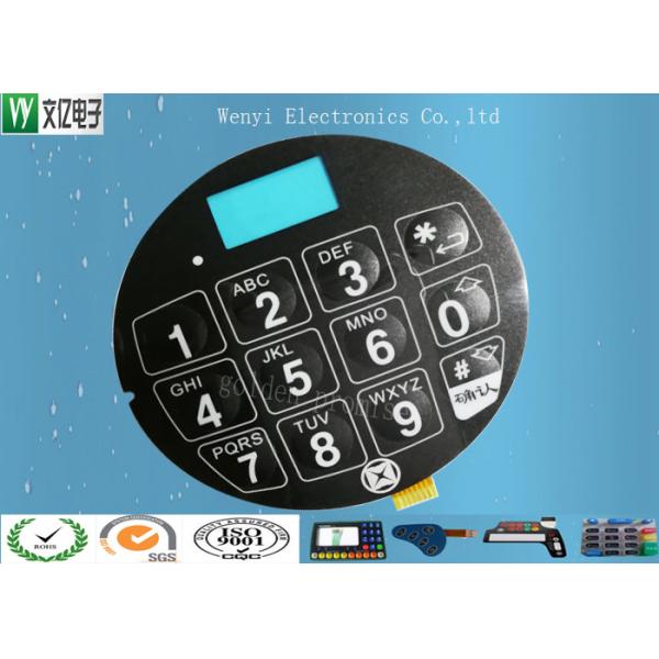 Quality Blue LCD Window Membrane Keypad Panel With 3M468 Back Adhesive Matte Finish for sale