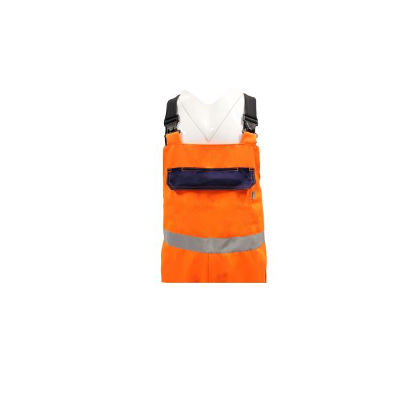 Quality Man 250GSM CVC Reflective Working Bib Overalls With Adjustable Braces Clasps for sale