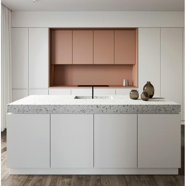 Quality Light Luxury Design Kitchen Island Unit / Wood Melaine 10x10 Kitchen Island for sale