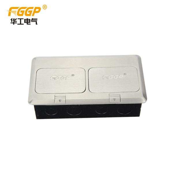 Quality Motorized Polished Pop Up Floor Outlet Double Socket Floor Box CE Passed for sale