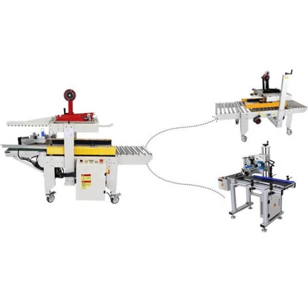 Quality 1830x670x1230mm Automatic Carton Box Sealing and Labeling Machine for Easy for sale